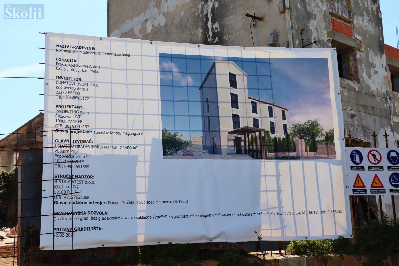 Do ljeta će Preko dobiti heritage hotel „Dunatovi dvori“ sa 4 zvjezdice ...